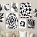 Black White Abstract Set of 12 Posters Abstract Painting PRINTABLE Wall ...