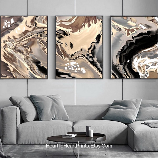 Brown Gray Wall Art - Etsy