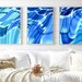 Light Blue Abstract Painting Canvas PRINTABLE Set of 3 Sky Blue Modern ...