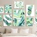Green Abstract Gallery Wall Art Set of 12 Posters Lime Teal PRINTABLE ...