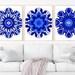 Royal Blue Wall Art Set of 3 Prints Blue Living Room Decor Bohemian ...