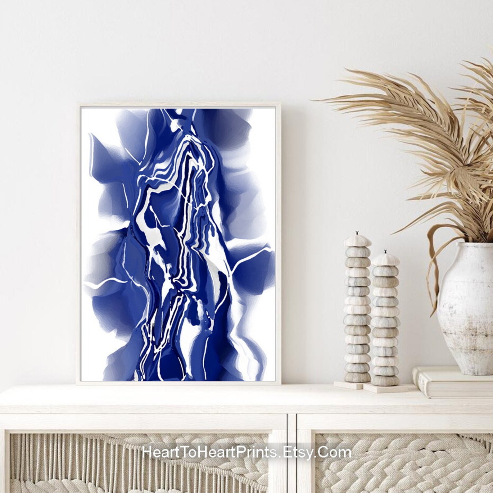 Blue Abstract Set of 12 Posters Abstract Painting PRINTABLE - Etsy