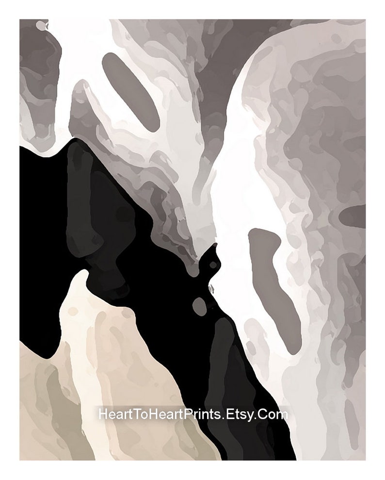 Black Gray Abstract Set of 3 Posters Neutral Wall Art DOWNLOADABLE ...