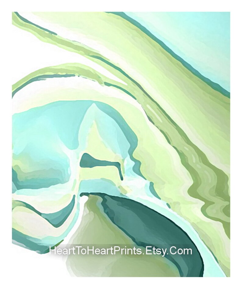 Green Leaves Set of 3 Posters Lime Green Teal Botanical Prints - Etsy