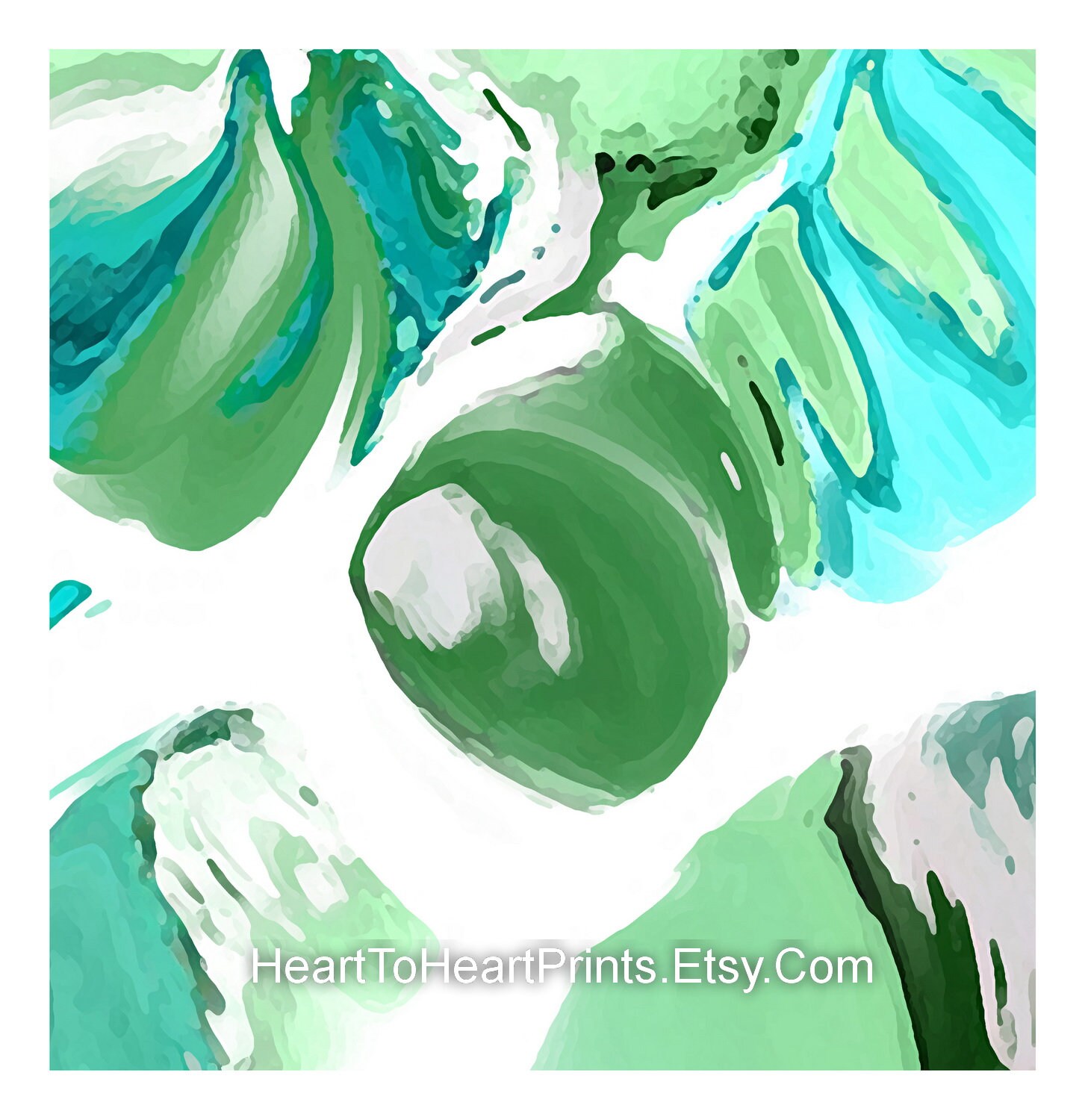 Large Green Abstract Painting Emerald Modern Wall Art Abstract ...