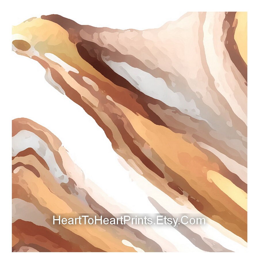 Burnt Orange Abstract Painting Set of 2 Prints Printable Wall Art ...