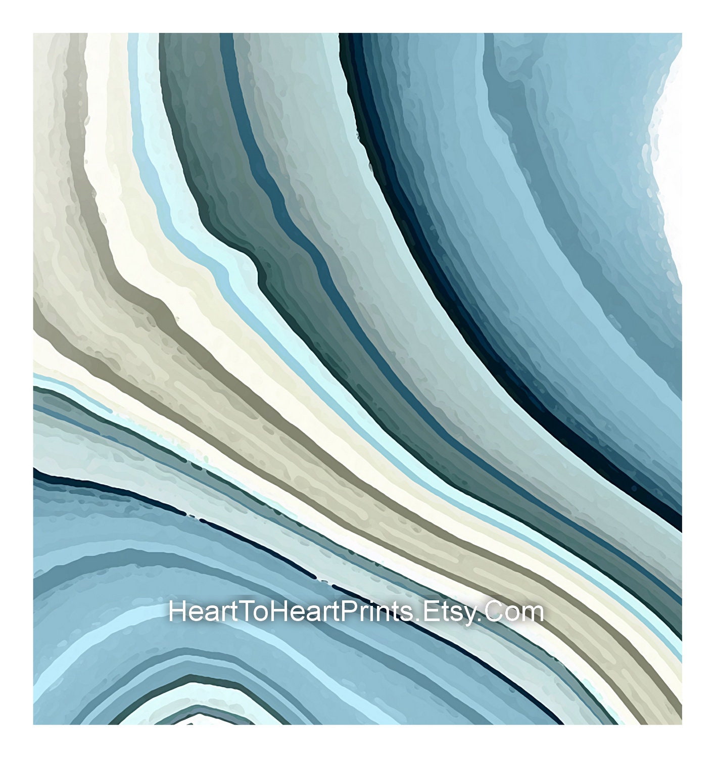 Sky Blue Abstract Set of 3 Posters PRINTABLE Wall Art Pastel Blue Beige ...
