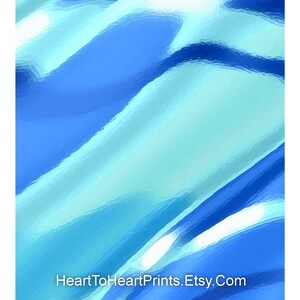 Light Blue Abstract Painting Canvas PRINTABLE Set of 3 Sky Blue Modern ...
