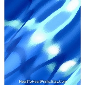 Light Blue Abstract Painting Canvas PRINTABLE Set of 3 Sky Blue Modern ...