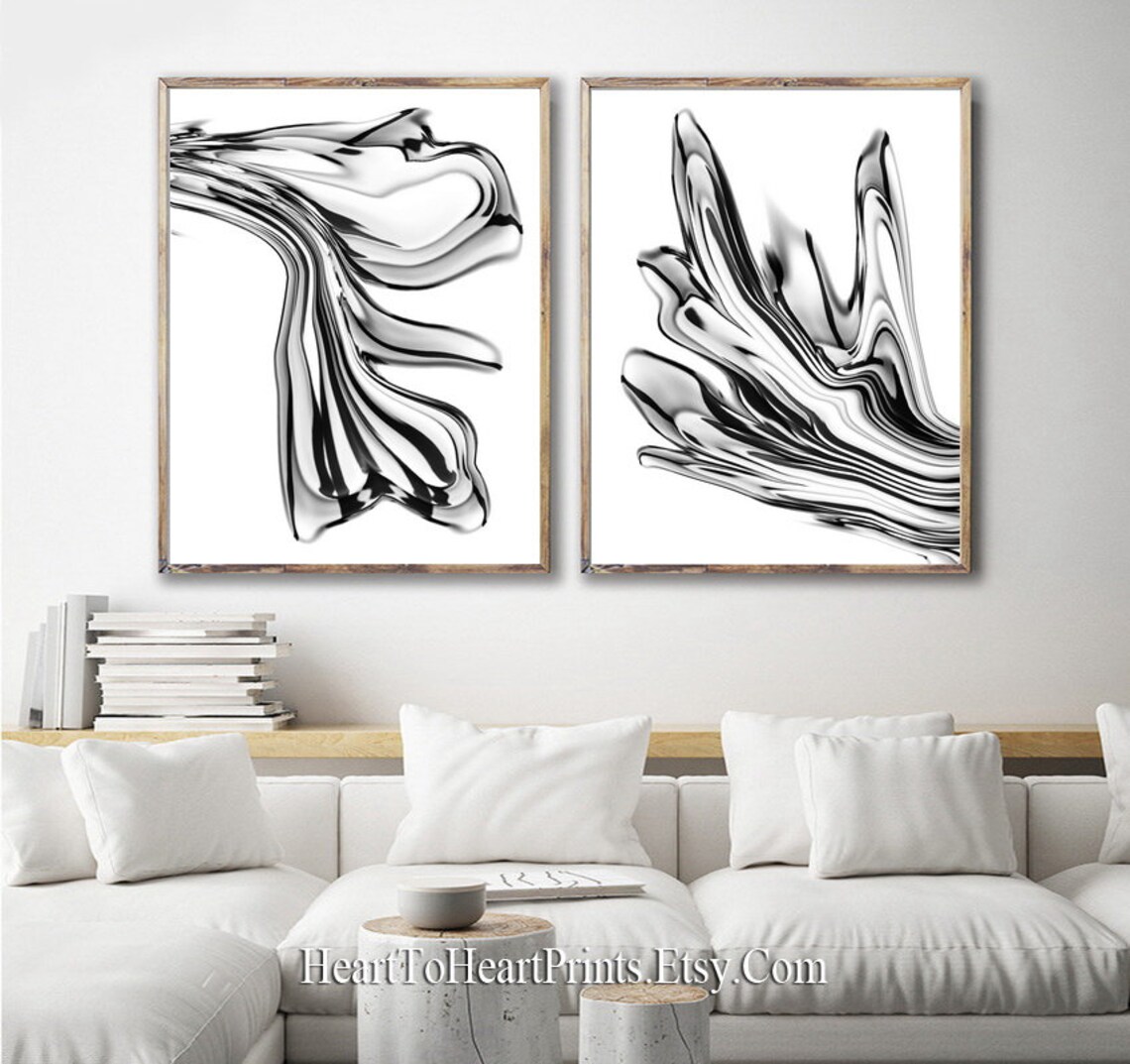 Line Drawing Wall Art Set of 3 Prints Line Printable Art | Etsy