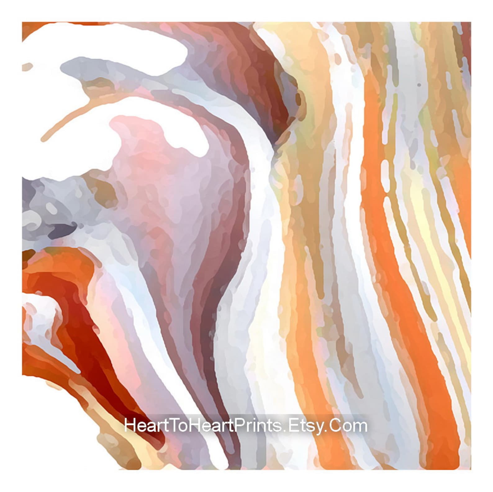 Large Orange Abstract Painting Modern Wall Art Abstract Downloadable ...