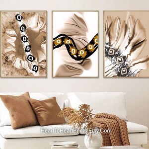 Abstract Expressionism Art Brown Black Printable DOWNLOAD Set of 3 ...
