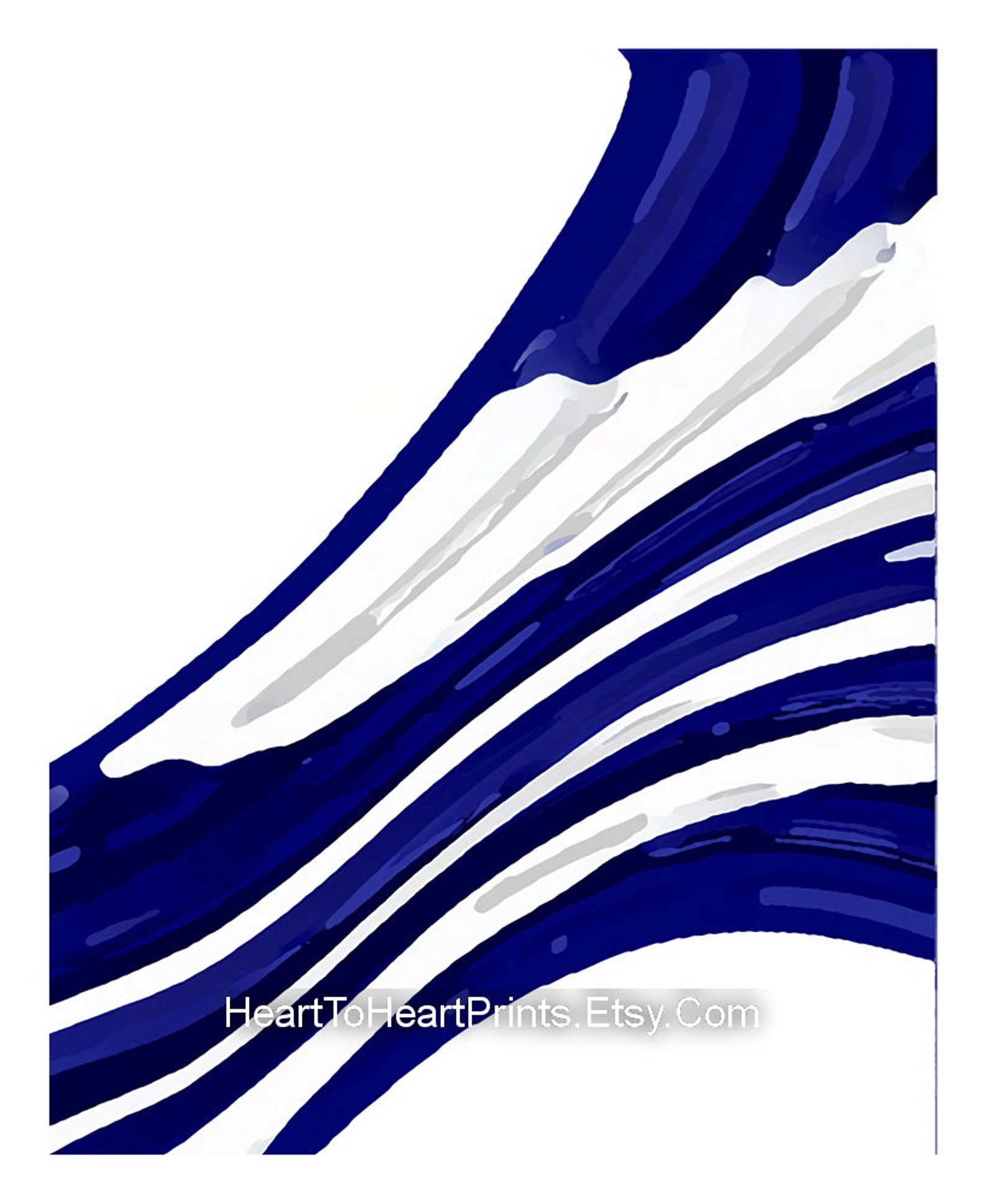 Navy Blue Abstract Gallery Wall Art Set of 3 Blue Abstract Minimalist ...