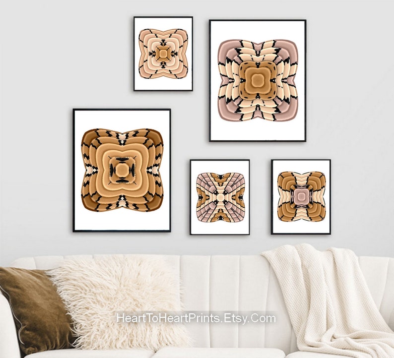 Neutral Geometric PRINTABLE Wall Art Set of 12 Prints Earth - Etsy