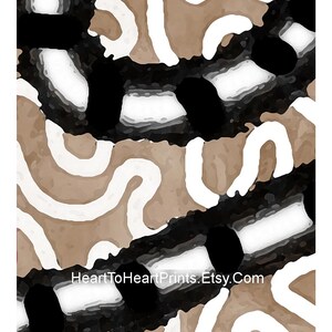 Abstract Expressionism Art Brown Black Printable DOWNLOAD Set of 3 ...