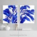 Royal Blue Abstract Painting Downloadable Art Set of 2 Prints Blue ...