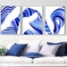 Blue Abstract Painting PRINTABLE Wall Art Set of 3 Royal Blue - Etsy