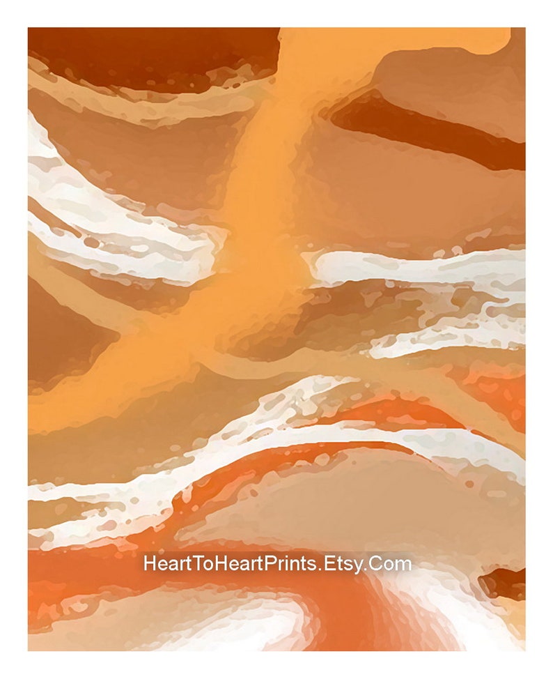 Orange Abstract Painting Set of 3 Posters DIGITAL Download Art Large ...