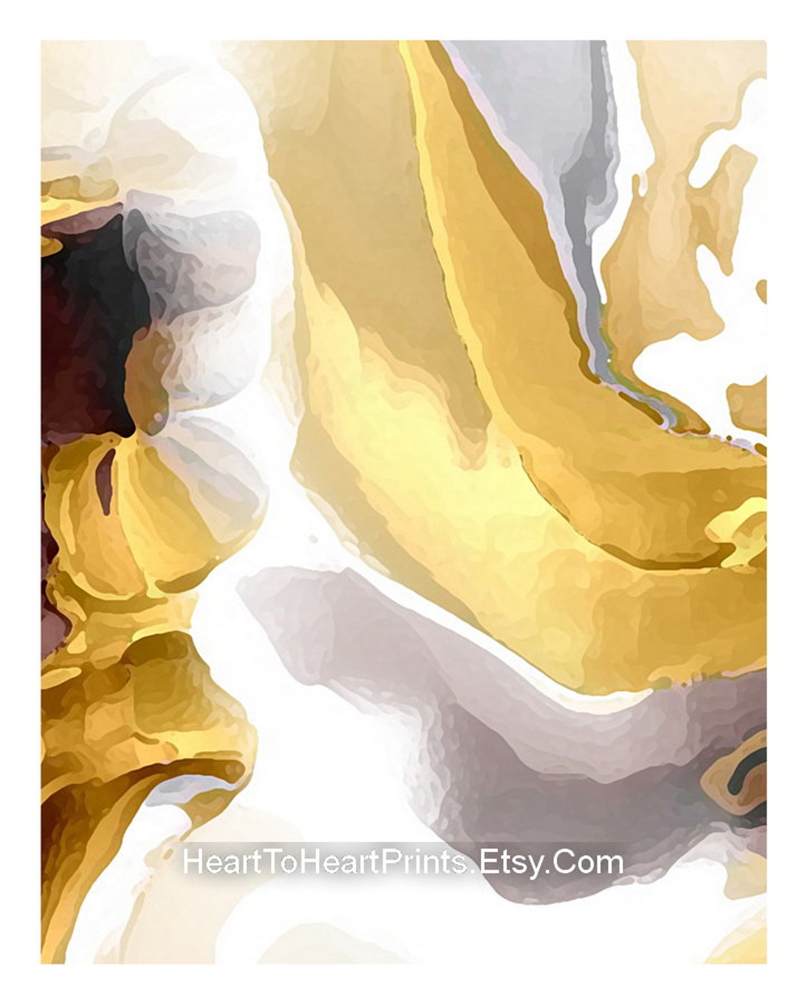 Yellow Brown Abstract Set of 3 Posters Large 18x24 Inch | Etsy