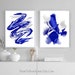 Royal Blue Abstract Painting Downloadable Art Set of 2 Prints - Etsy