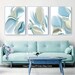 Blue Abstract Painting PRINTABLE Wall Art Set of 3 Sky Blue Beige ...
