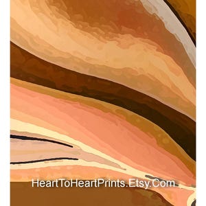 Rust Bronze Abstract Painting DOWNLOADABLE Wall Art Set of 3 Orange ...