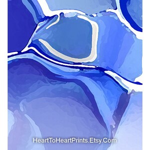 Light Blue Abstract Painting PRINTABLE Wall Art Set of 3 Extra Large ...