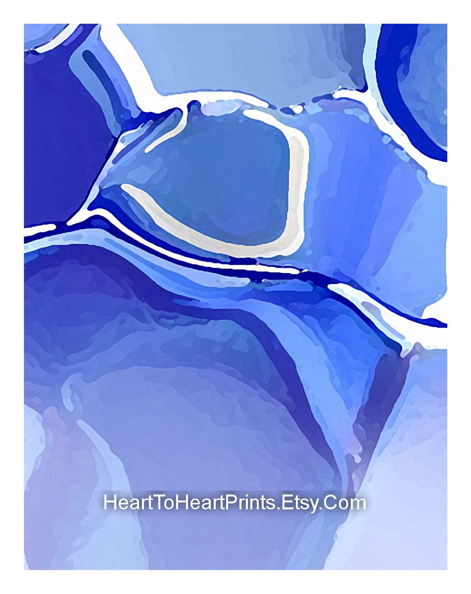 Light Blue Abstract Painting PRINTABLE Wall Art Set of 3 Extra Large ...