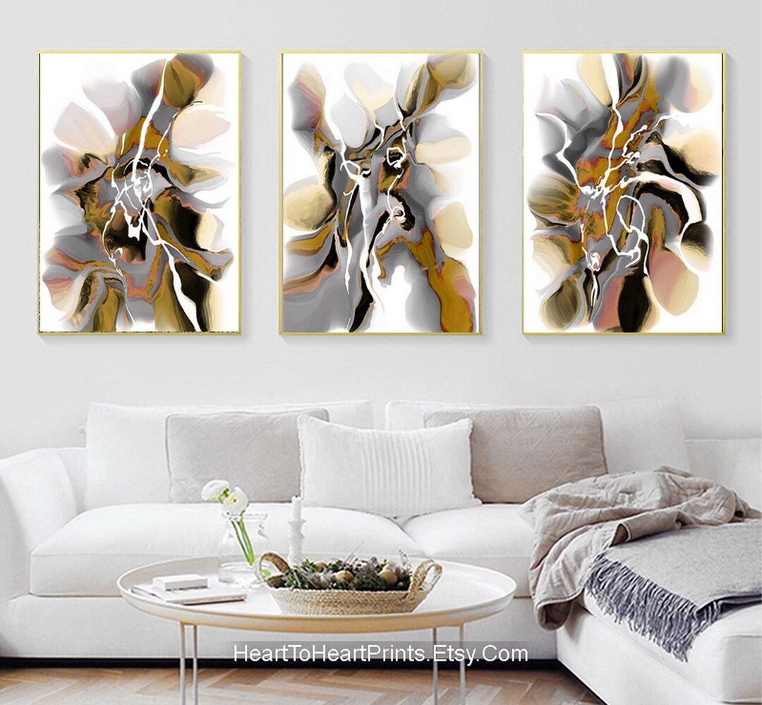 Earth Tone Abstract Painting PRINTABLE Wall Art 24x36 Neutral Abstract ...