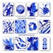 Royal Blue Abstract Set of 12 Posters Abstract Painting PRINTABLE Wall ...