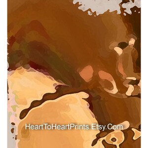 Rust Bronze Abstract Painting DOWNLOADABLE Wall Art Set of 3 Orange ...