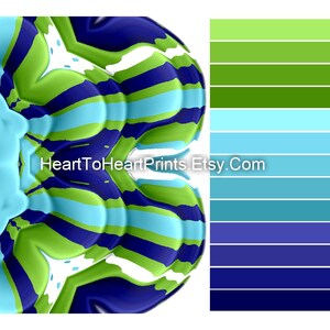 Blue Green Wall Art DIGITAL DOWNLOAD Set of 3 Rustic Aqua Blue Lime ...