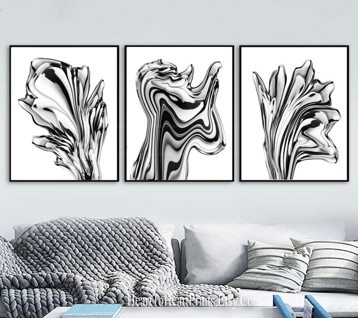 Line Drawing Wall Art Set of 3 Prints Line Printable Art - Etsy