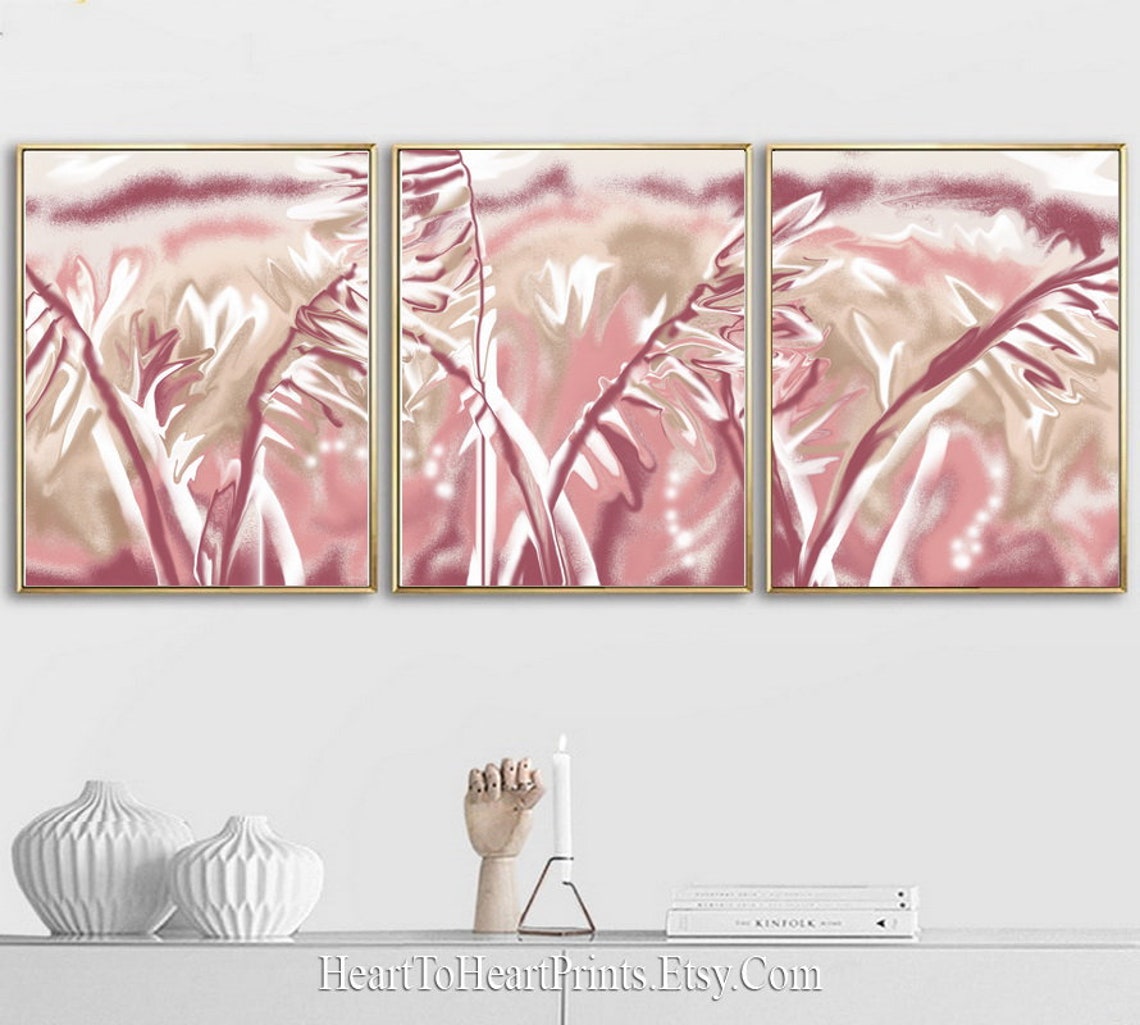Pastel Abstract Painting Set of 3 Wall Art 24x36 Canvas - Etsy