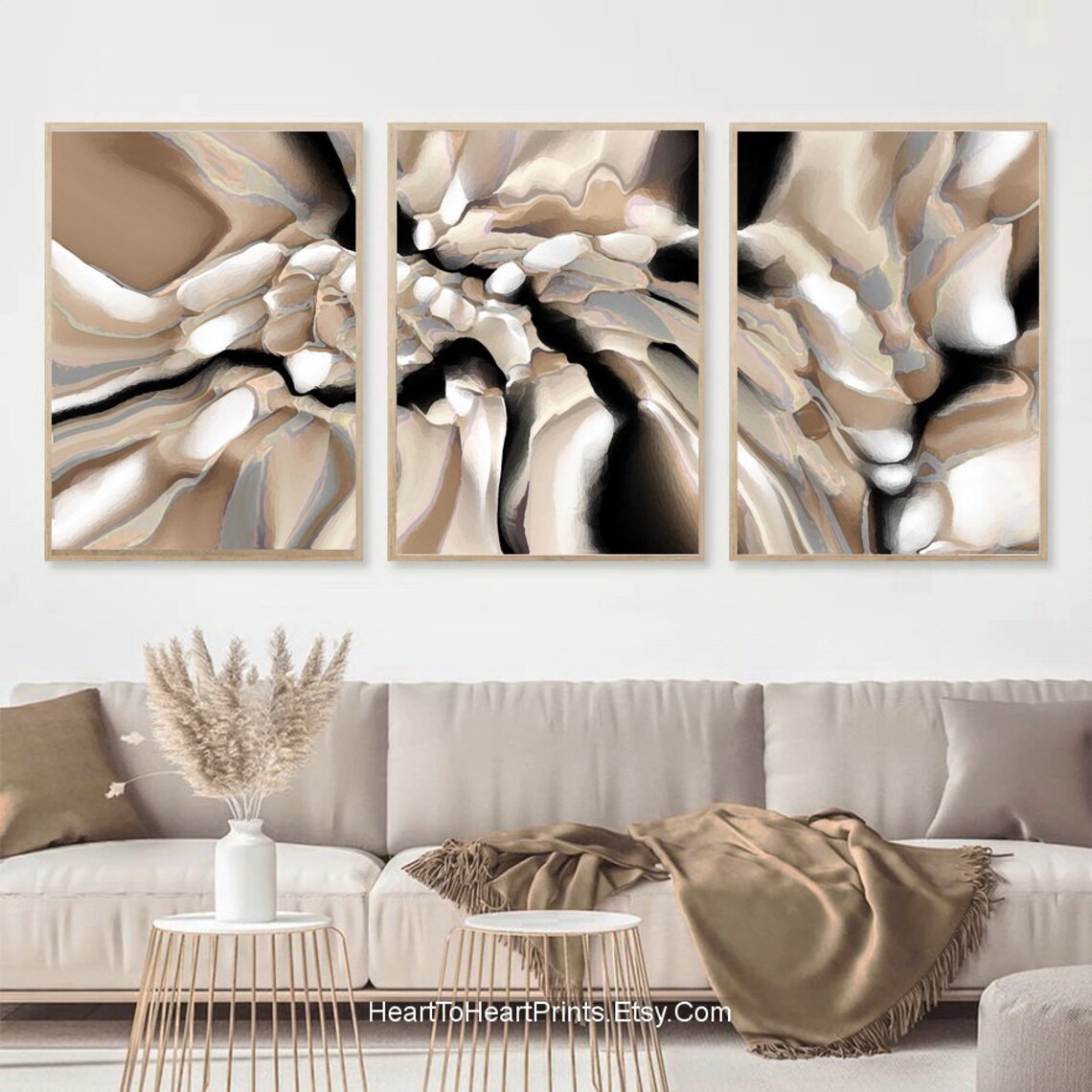 Earth Tone Abstract Painting PRINTABLE Wall Art 24x36 Neutral - Etsy