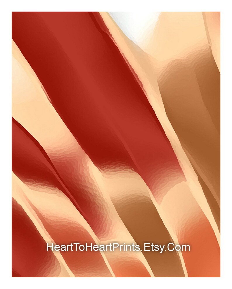 Burnt Orange Abstract Large 24x36 Wall Art Terracotta Abstract ...