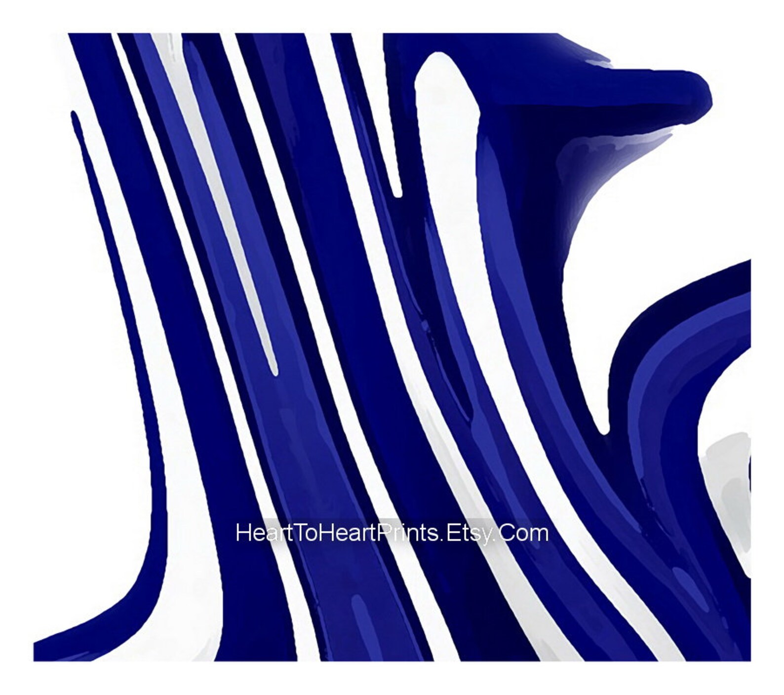 Blue Line Drawing Set of 2 Prints Blue Abstract Prints Navy Minimalist ...