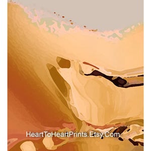 Rust Bronze Abstract Painting DOWNLOADABLE Wall Art Set of 3 Orange ...
