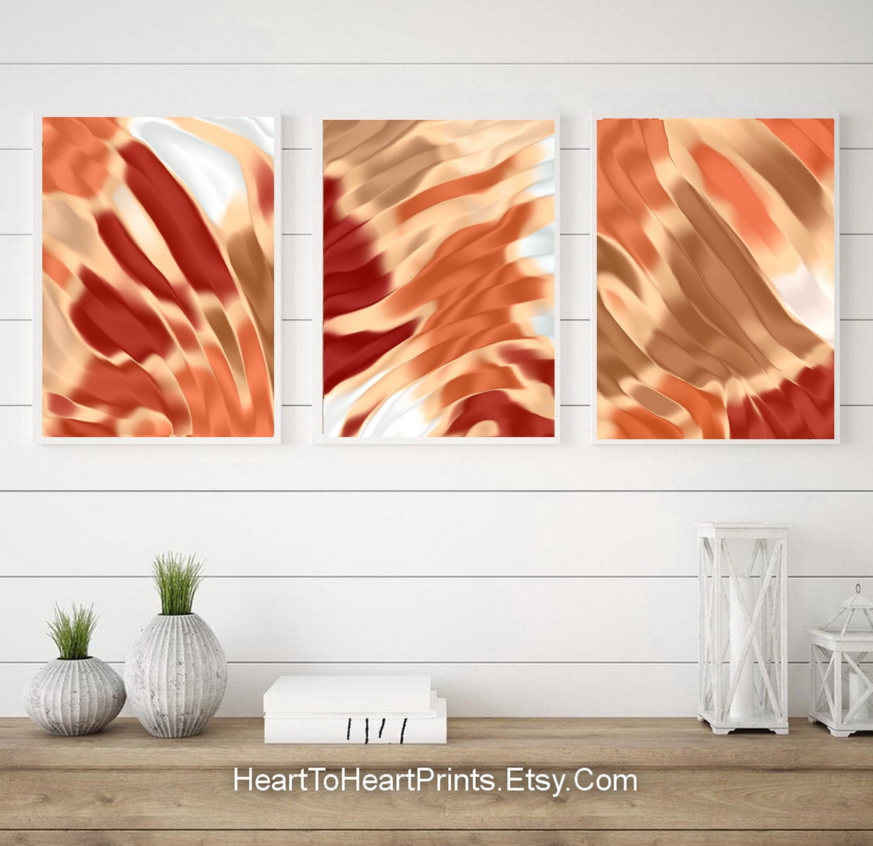 Burnt Orange Abstract Large 24x36 Wall Art Terracotta Abstract ...