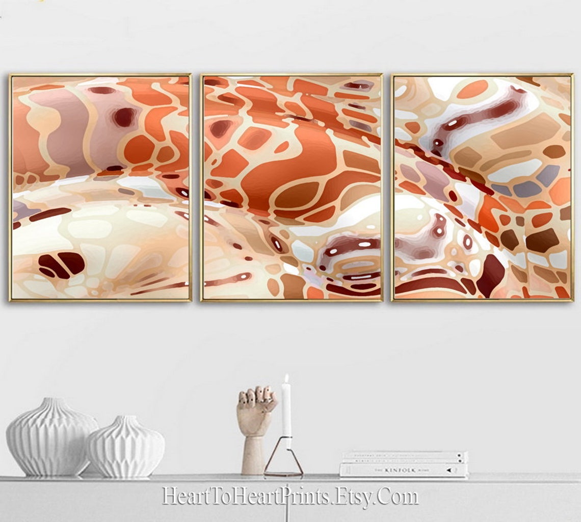 Large Orange Abstract Painting Modern Wall Art Abstract - Etsy