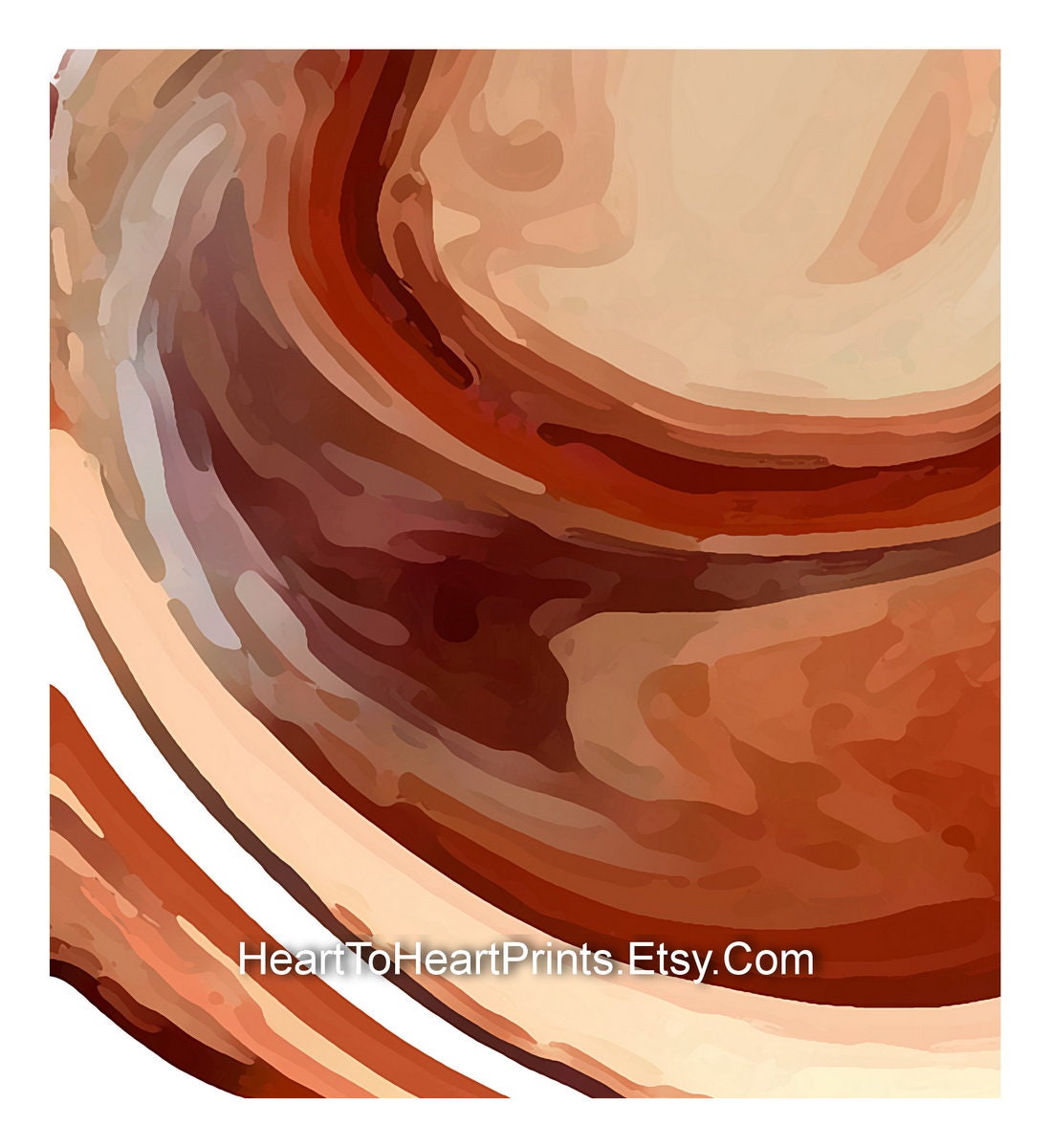 Burnt Orange Abstract Painting Set of 3 Posters DIGITAL Download Large ...