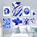 Royal Blue Abstract Set of 12 Posters Abstract Painting PRINTABLE Wall ...