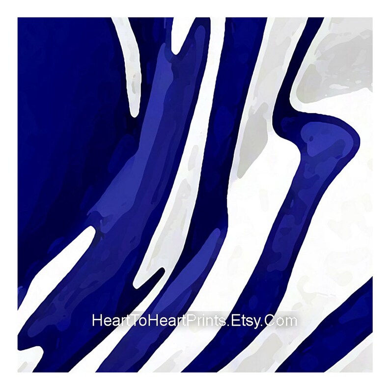 Navy Abstract Set of 3 Prints Navy Blue Abstract Painting Printable ...