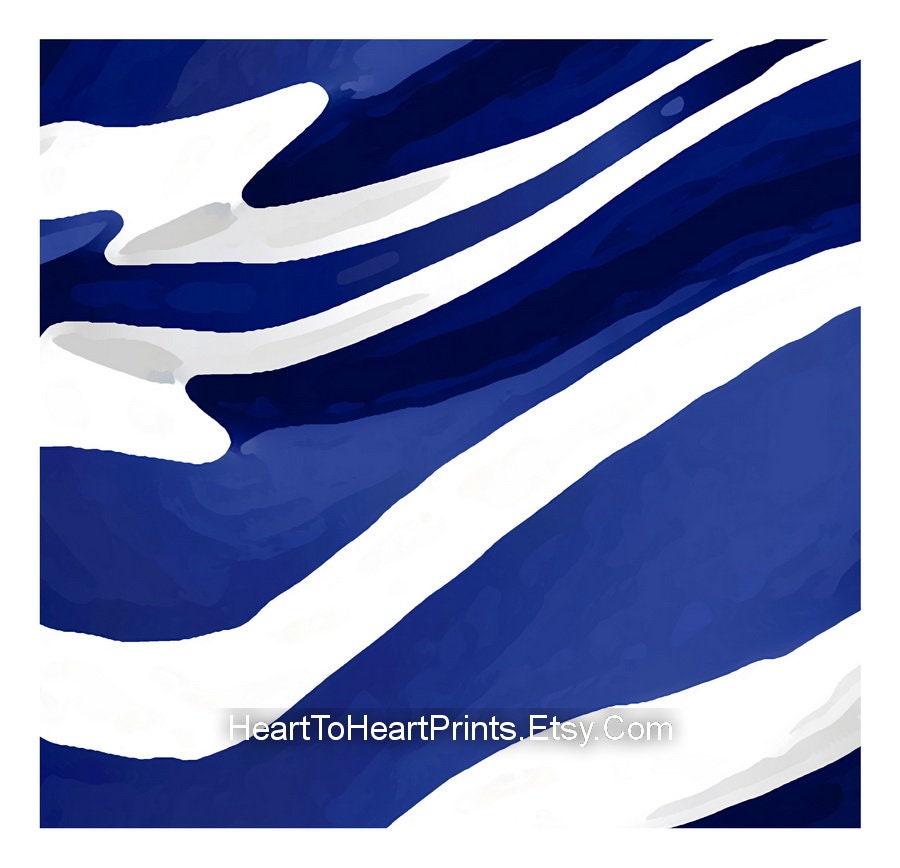 Navy Abstract Painting Set of 3 Prints Minimalist Wall Art Abstract ...