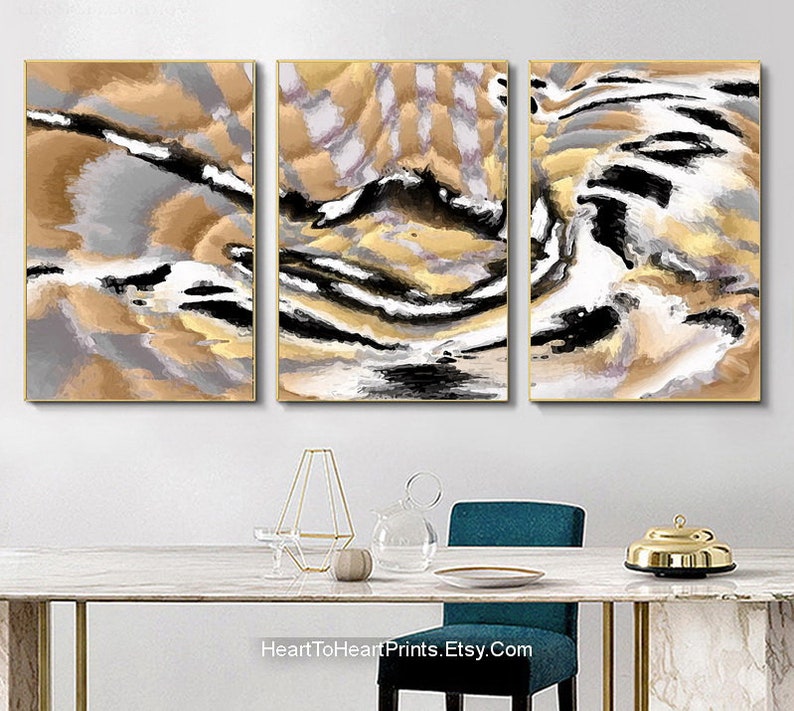 Earth Tones Abstract Painting Set of 3 Posters 24x36 DIGITAL - Etsy