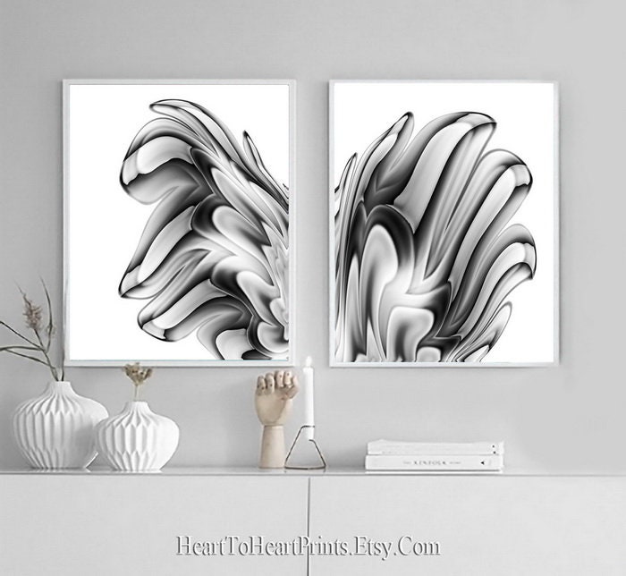 Angel Wings Wall Art Line Drawing Wings Printable Wall Art - Etsy