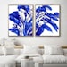 Royal Blue Abstract Gallery Set of 3 Posters Large Blue Abstract ...