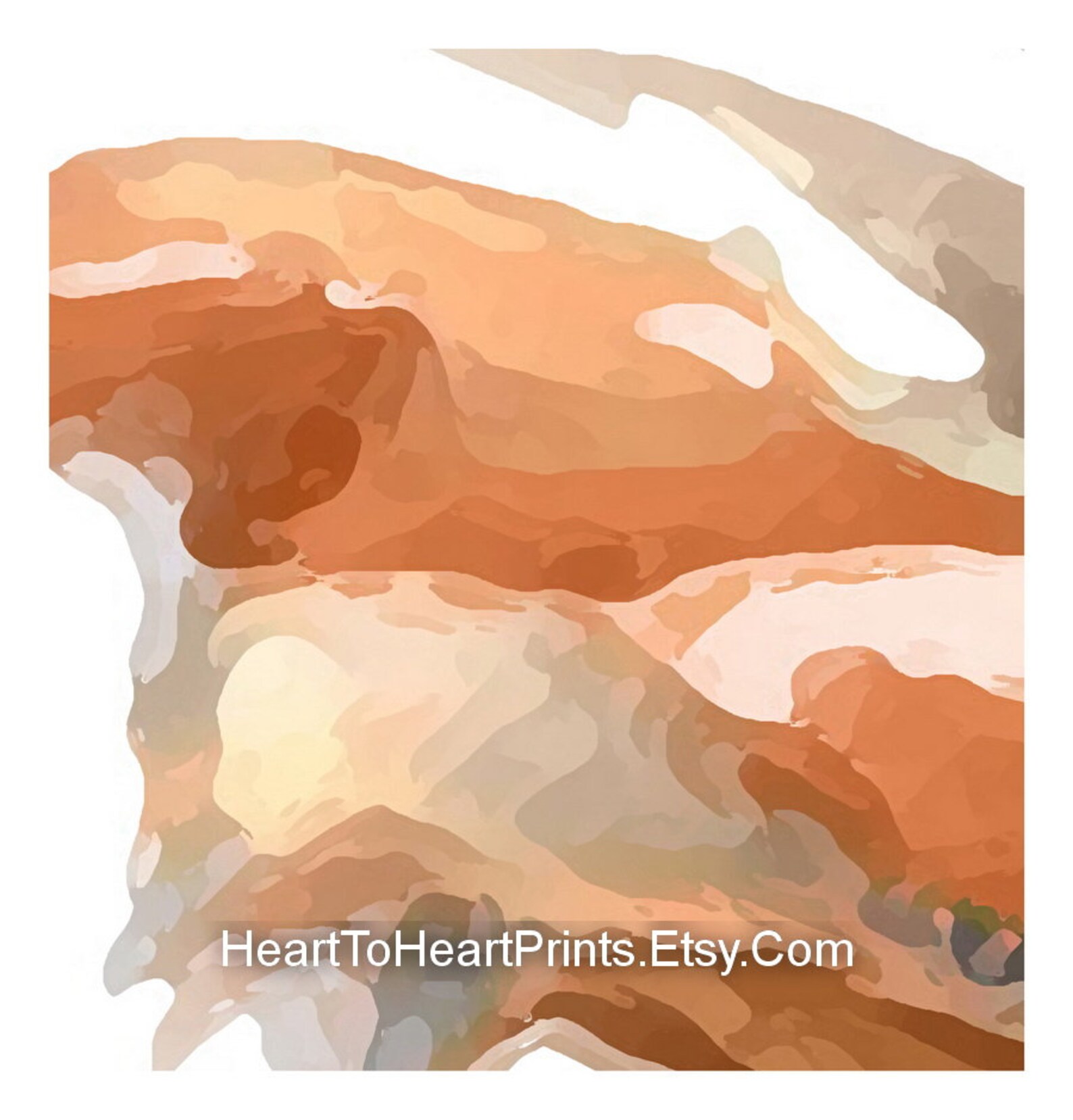 Orange Abstract Painting Set of 2 Prints Terracotta Printable - Etsy