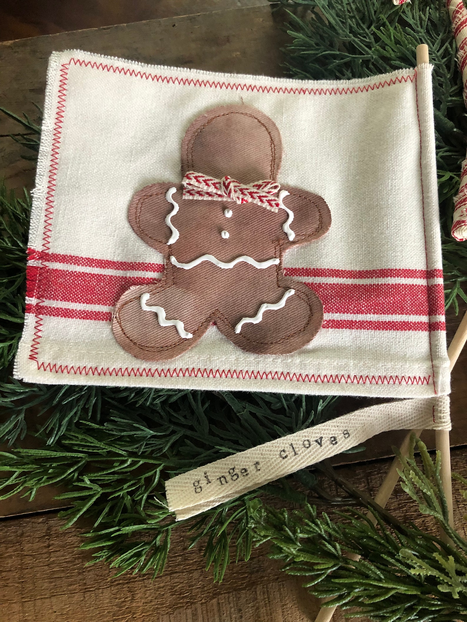 Gingerbread Cookie Flags, Cotton Flags, Tree Picks, Floral Picks ...