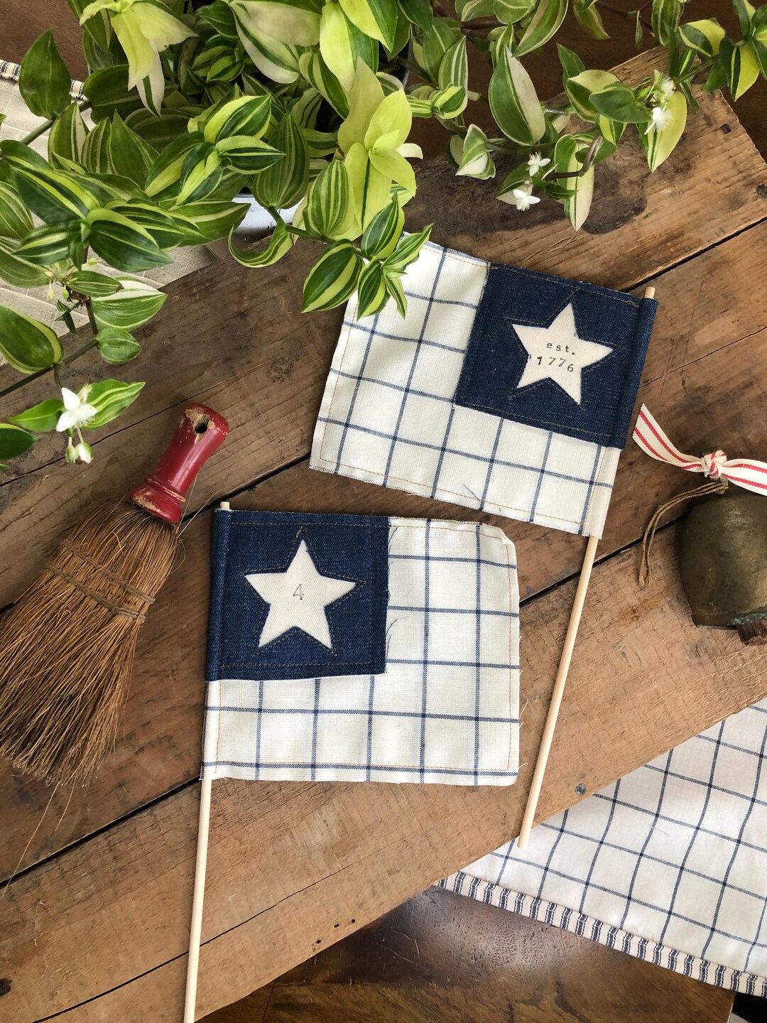 Denim & Windowpane Plaid Flags, Stars and Stripes, Independence Day ...